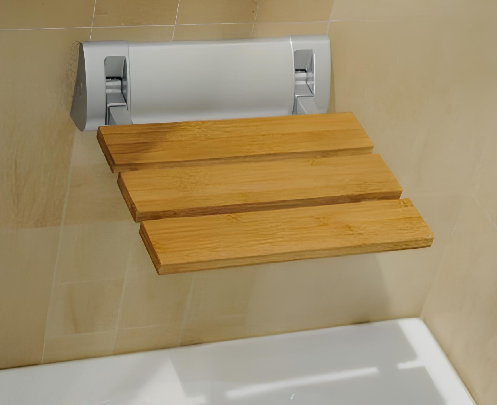 Sedátko do sprchy, sklopné, bambus | Perfecto design